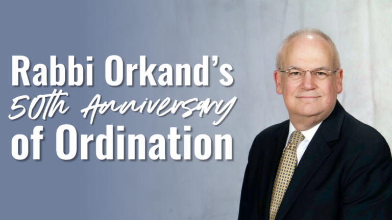 Shabbat Honoring Rabbi Orkand's 50th Anniversary of Ordination